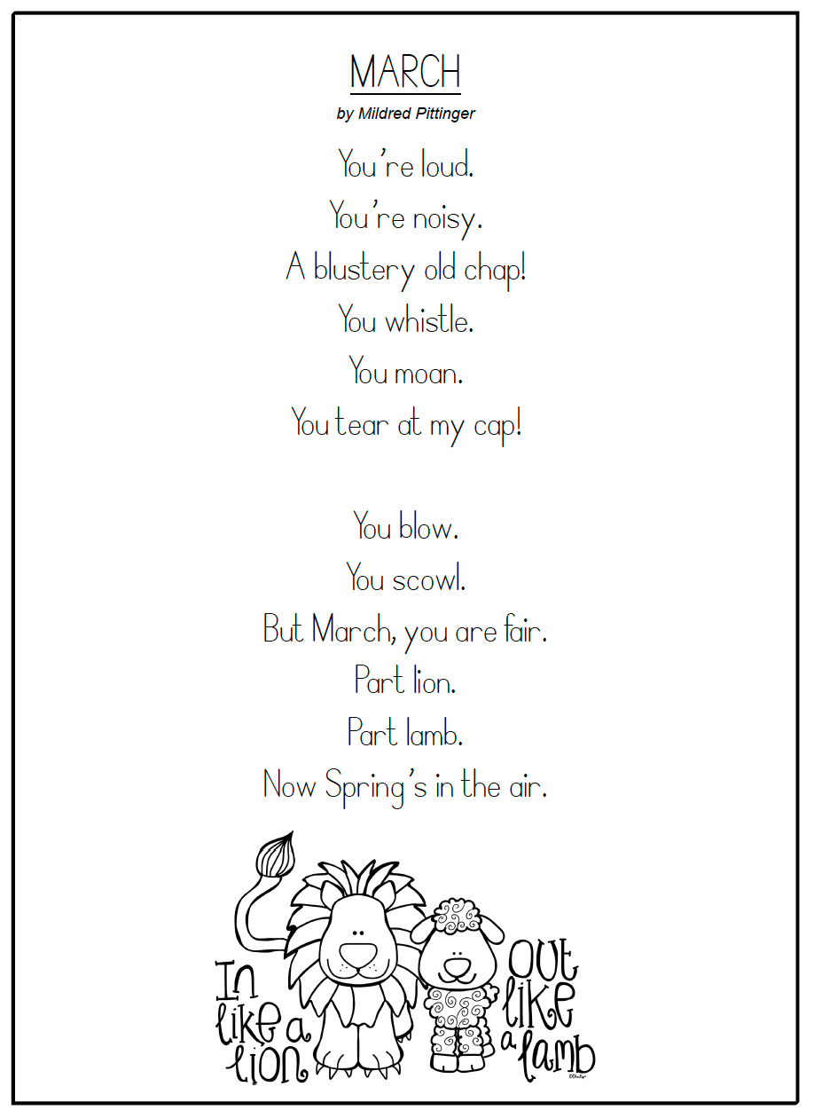 Lion Lamb Poem » Grade Onederful