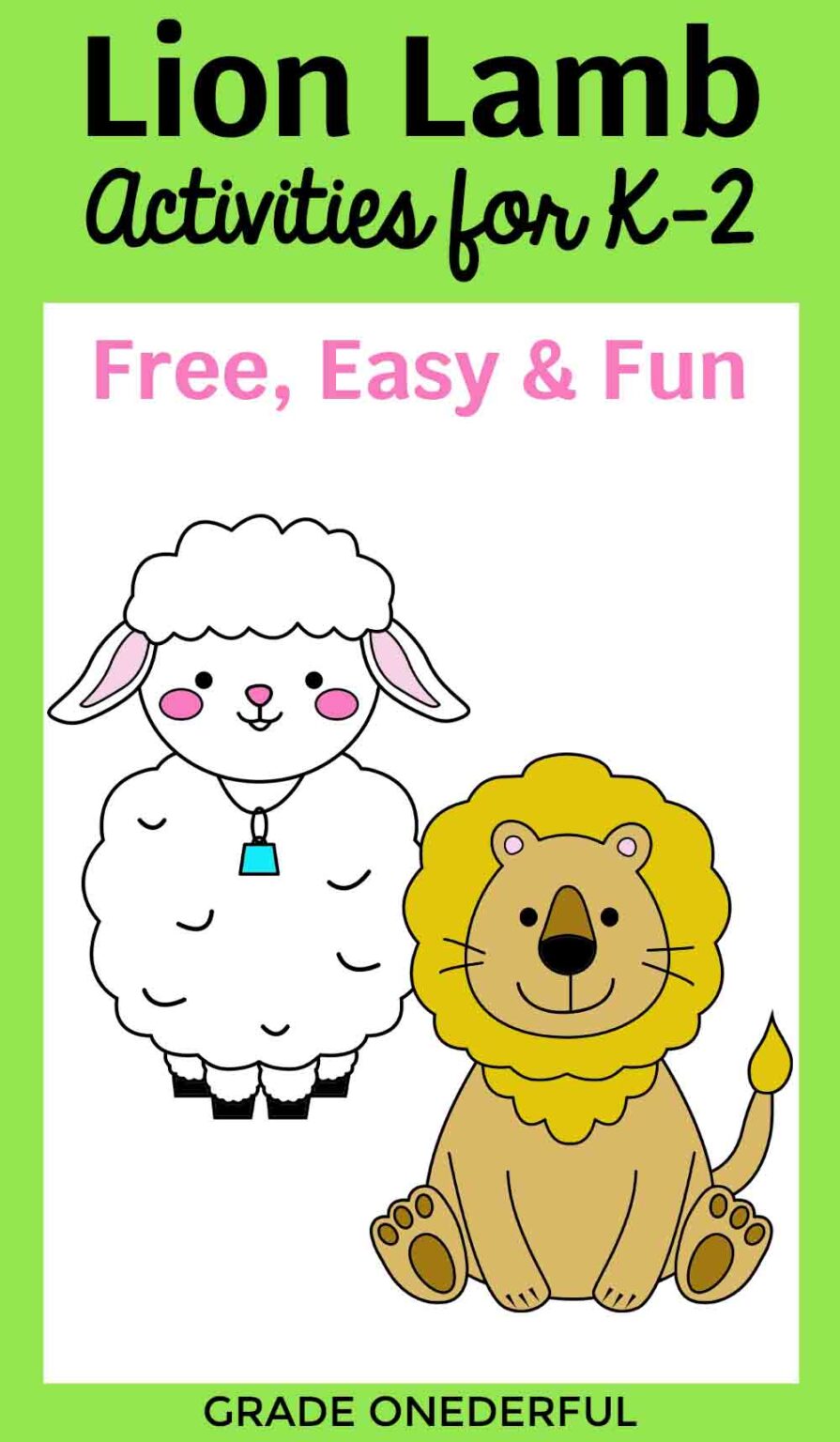 Lion Lamb March FREEBIES » Grade Onederful