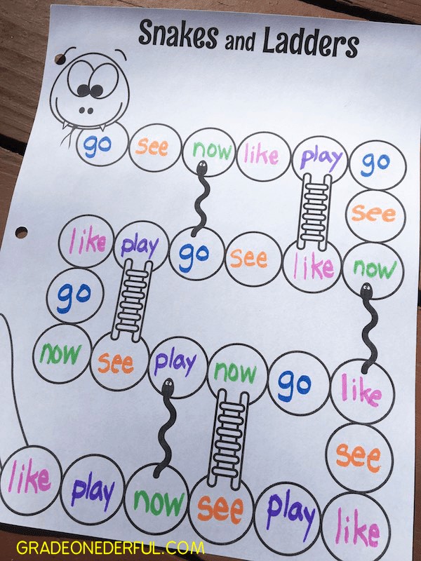 Free Sight Word Game Snakes And Ladders Grade Onederful Free Sight Word Game Snakes And Ladders Grade Onederful