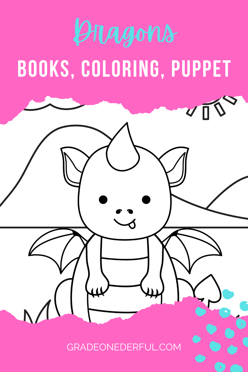 Dragon Books, Dragon Puppet and Free Dragon Colouring Page » Grade ...