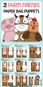 18 Adorable Farm Animal Paper Bag Puppets » Grade Onederful