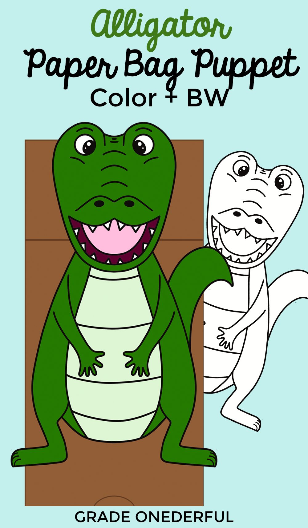 Cute Alligator Puppet » Grade Onederful