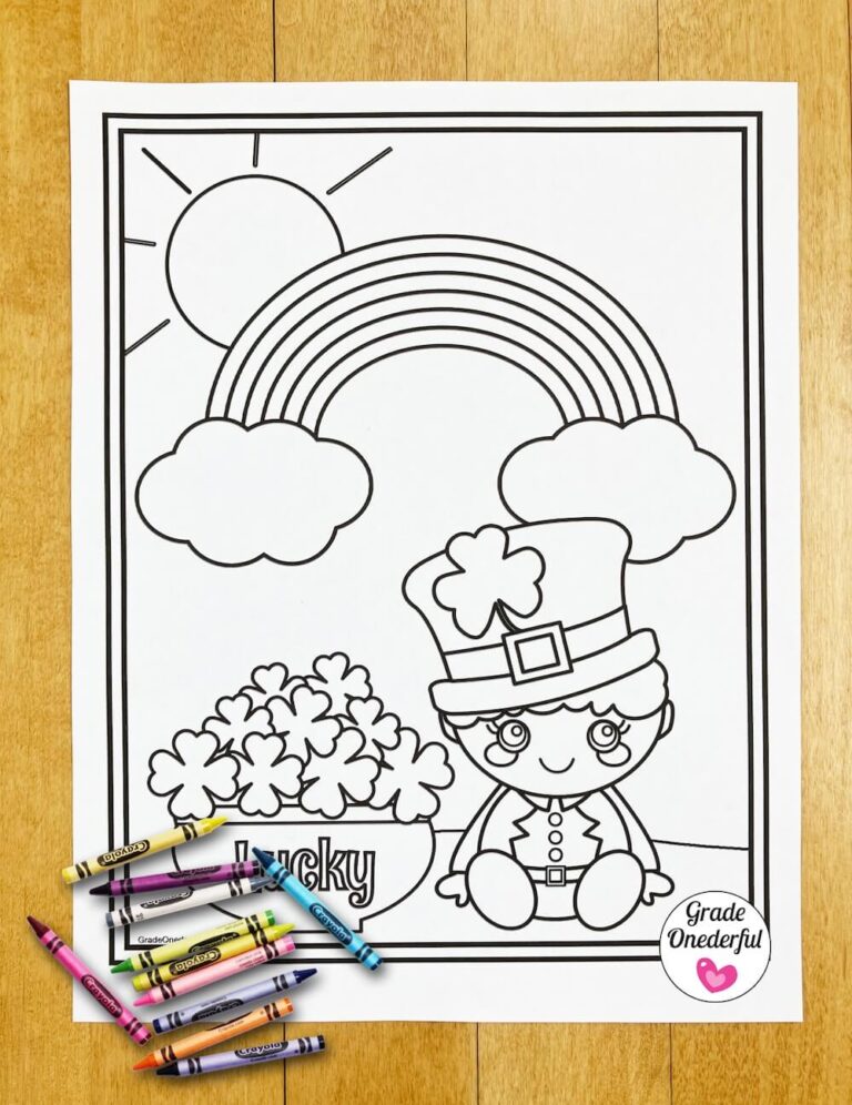 Super Cute Leprechaun Coloring Sheet: Free » Grade Onederful