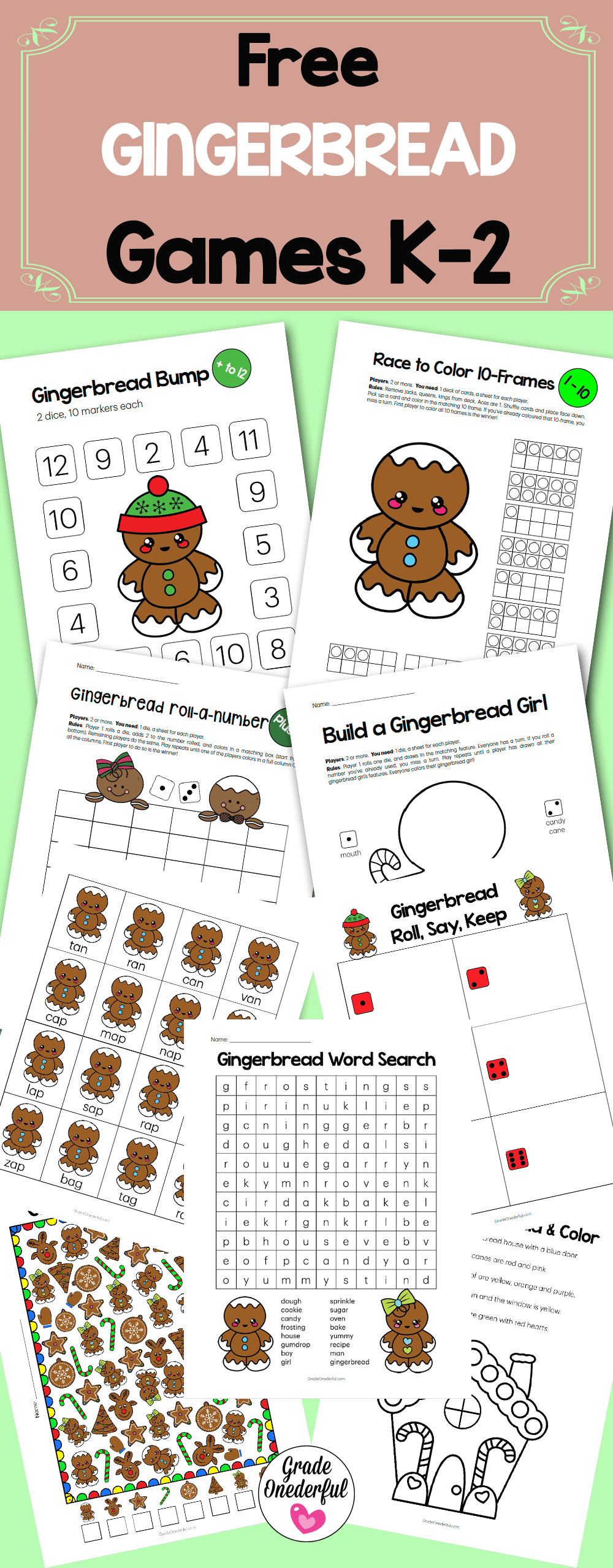 A Sweet Holiday Treat: Free Gingerbread Math Games for You! » Grade ...
